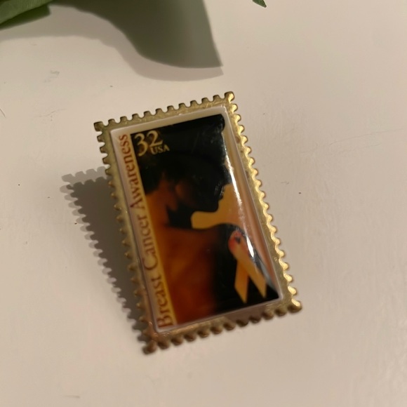 USPS | Jewelry | Breast Cancer Awareness Enameled Stamp Pin 997 | Poshmark